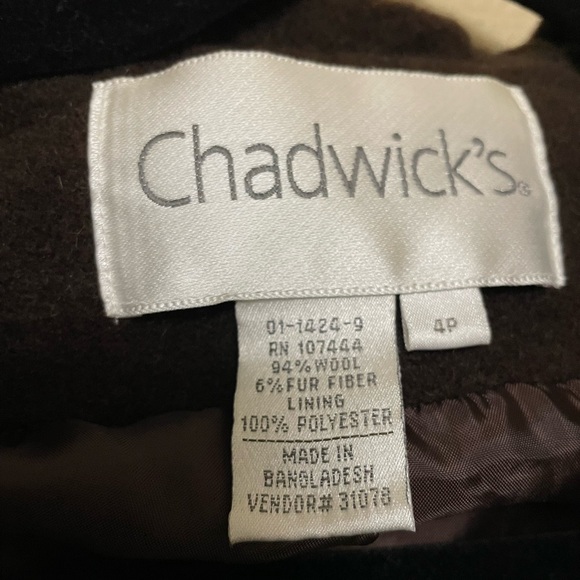 Chadwicks | Jackets & Coats | Vintage Chadwicks Brown Wool Pea Coat 4p ...